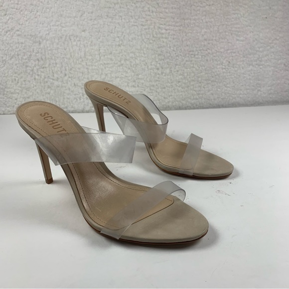 SCHUTZ | Shoes | Schutz Ariella Transparent Strap Pvc High Heels ...
